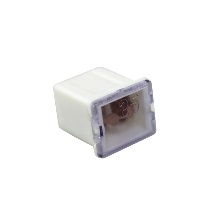 White 25a Amp 32v Female Plug In Blade Jcase Cartridge Low Profile Pal Fuse In Car Switches