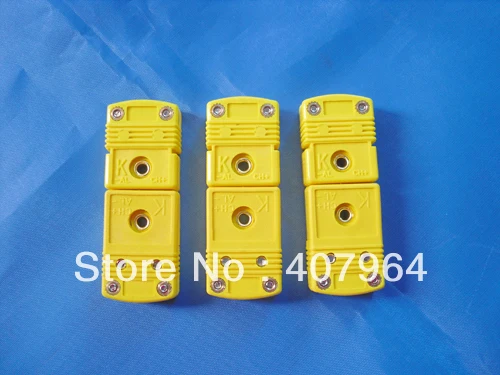 Mini conector termopar macho y hembra tipo OMEGA, Color amarillo, pin ...