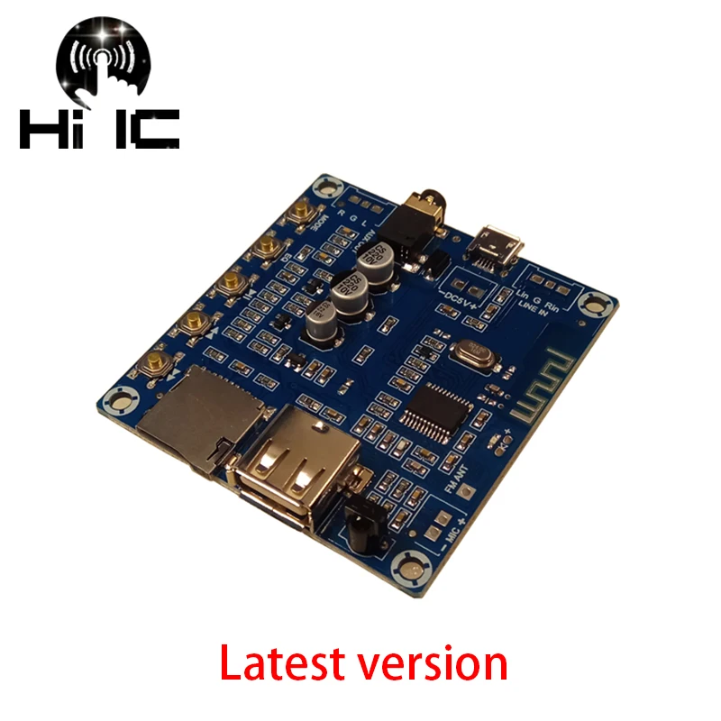 Bluetooth Audio Receiver board with USB TF card Slot decoding playback ...