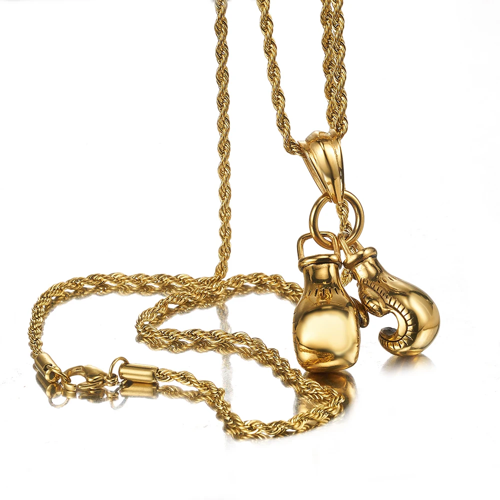 Men Necklace 23*15mm Gold/Silver Color Stainless Steel Chain Pair ...