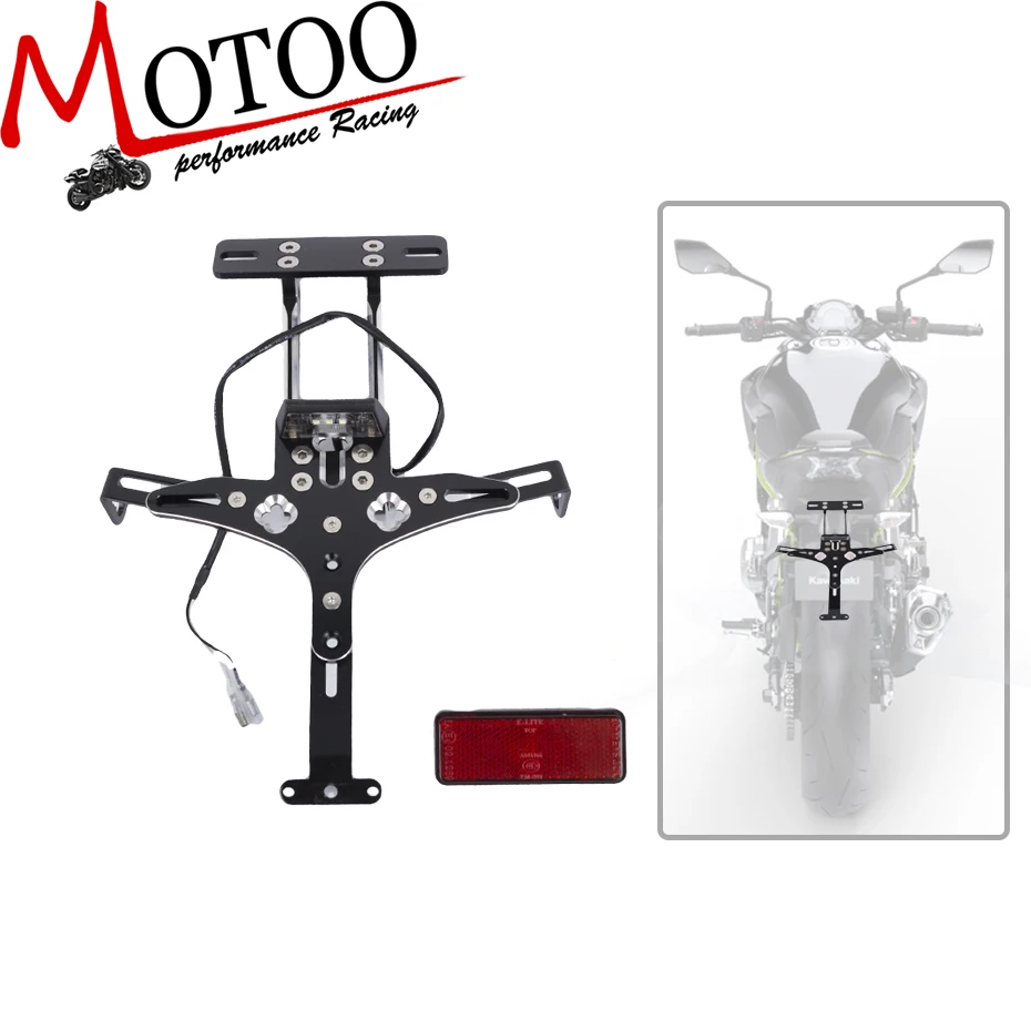 Motoo Universal Motorcycle For Kawasaki Z900 CNC License Plate Frame ...