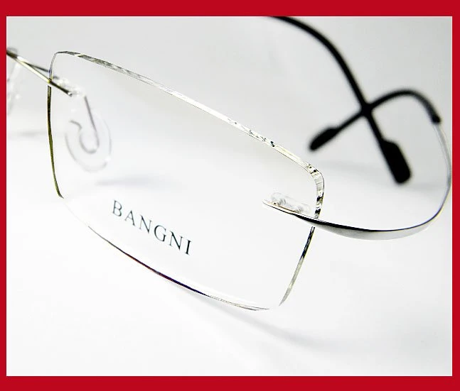RIMLESS silver MENS 100% BETA TITANIUM flexible WRAPPED BRAND NEW ...