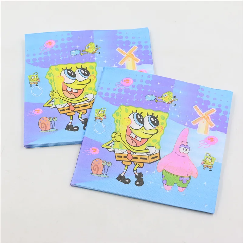 20Pcs/Pack SpongeBob and Patrick Cartoon Tissues Kids Boys Girls ...