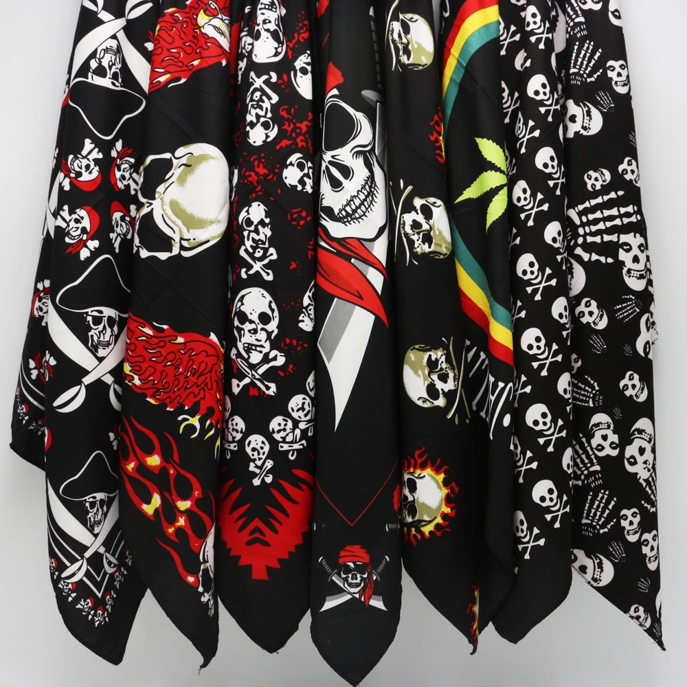 Polyester Pirates Skull Leaves Reggae Bandanas Men Hiphop Headband ...