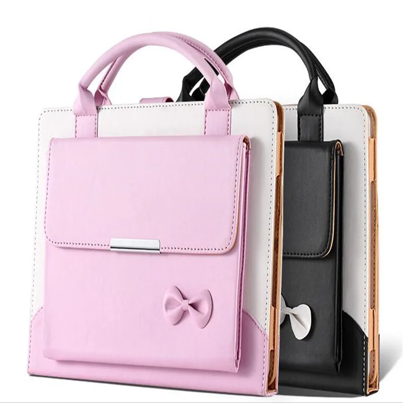 Elegant Bow tie portfolio bag for Apple ipad air 2 portable leather ...