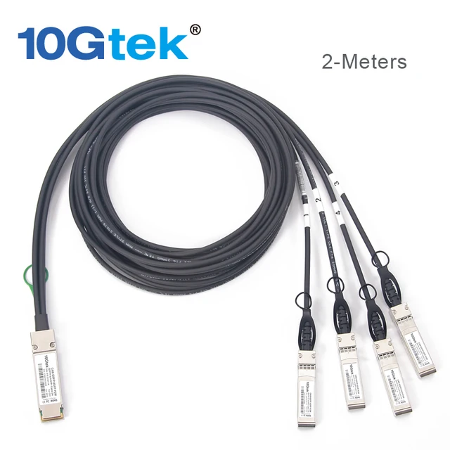 QSFP Breakout Cable CAB Q S 2M 40GbE QSFP+ to 4 x SFP+ Twinax Copper ...