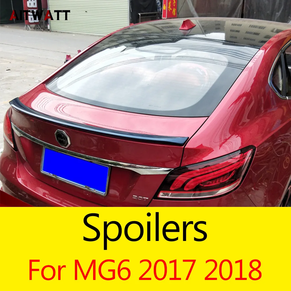 Para mg 6 spoiler 2017 2018 abs plástico sem pintura primer cauda ...