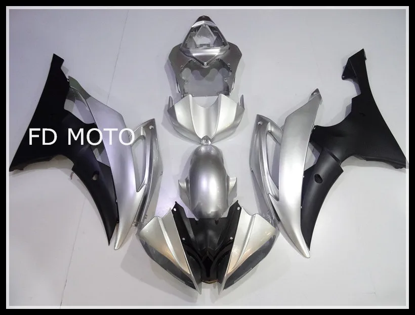 Motorcycle black silver Injection ABS Plastics Fairing kit for YAMAHA ...