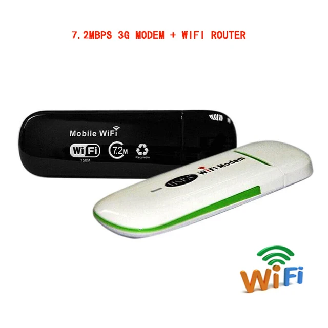 Unlocked Portable 3G USB WiFi Modem 7.2Mbps WIFi Dongle Router With Sim ...