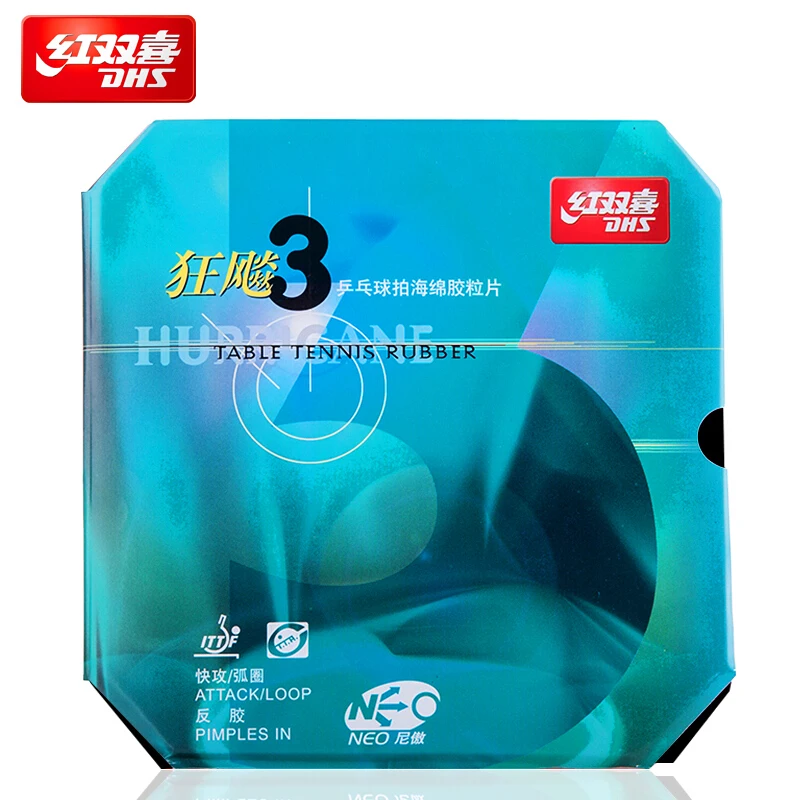 Dhs Hurricane 3 Neo Table Tennis Rubber Original Pips-in Hurricane-3 ...