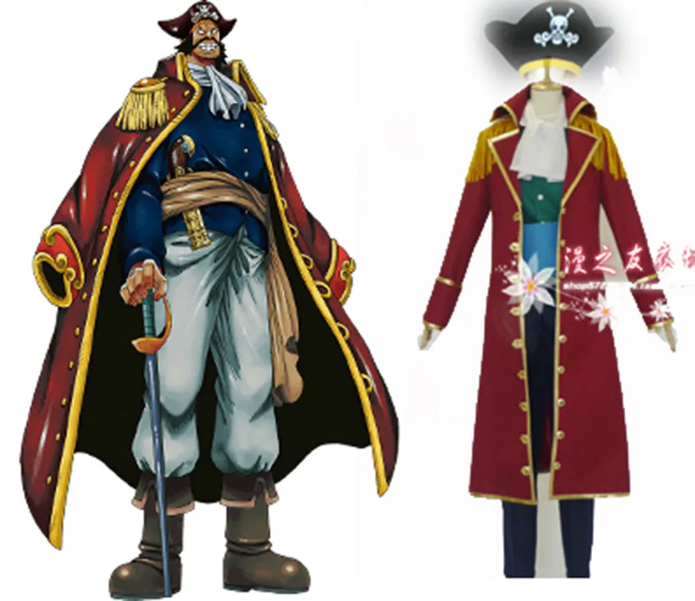 One Piece คอสเพลย์ Gol D Roger Pirate ชุดเครื่องแต่งกายชุด + กางเกง ...
