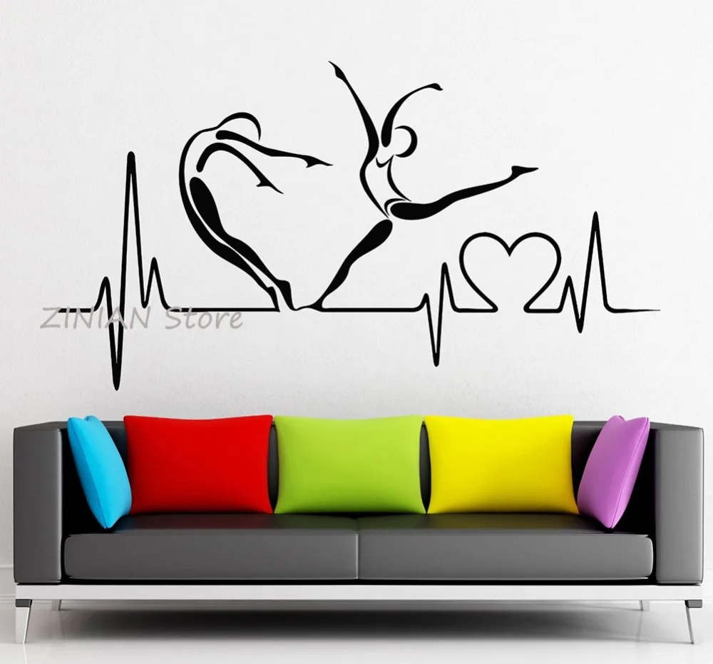 Pulse Heart Health Wall Stickers Home Decor Living Room Healthy ...