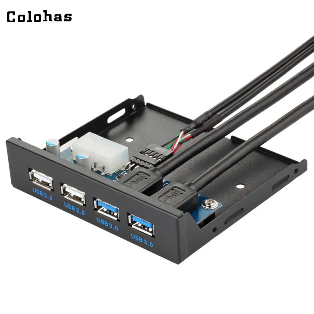 3.5 Inch Floppy Bay Expansion Front Panel Dual Usb 3.0 + Double Usb 2.0 ...