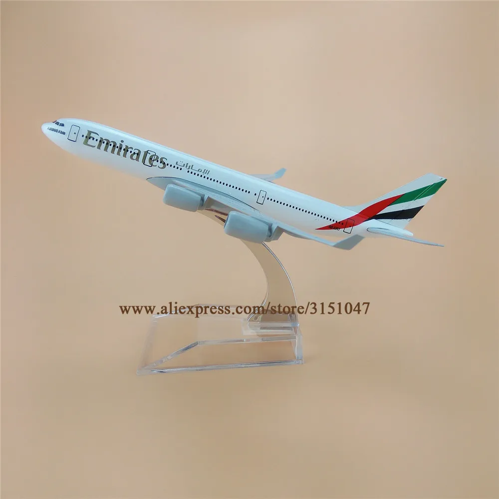16cm Air United Arab Emirates A340 Airbus 340 Airlines Airplane Model ...