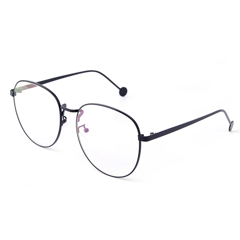 Simple Style Eyeglasses Women Optical Glasses Full Frame Alloy Round ...