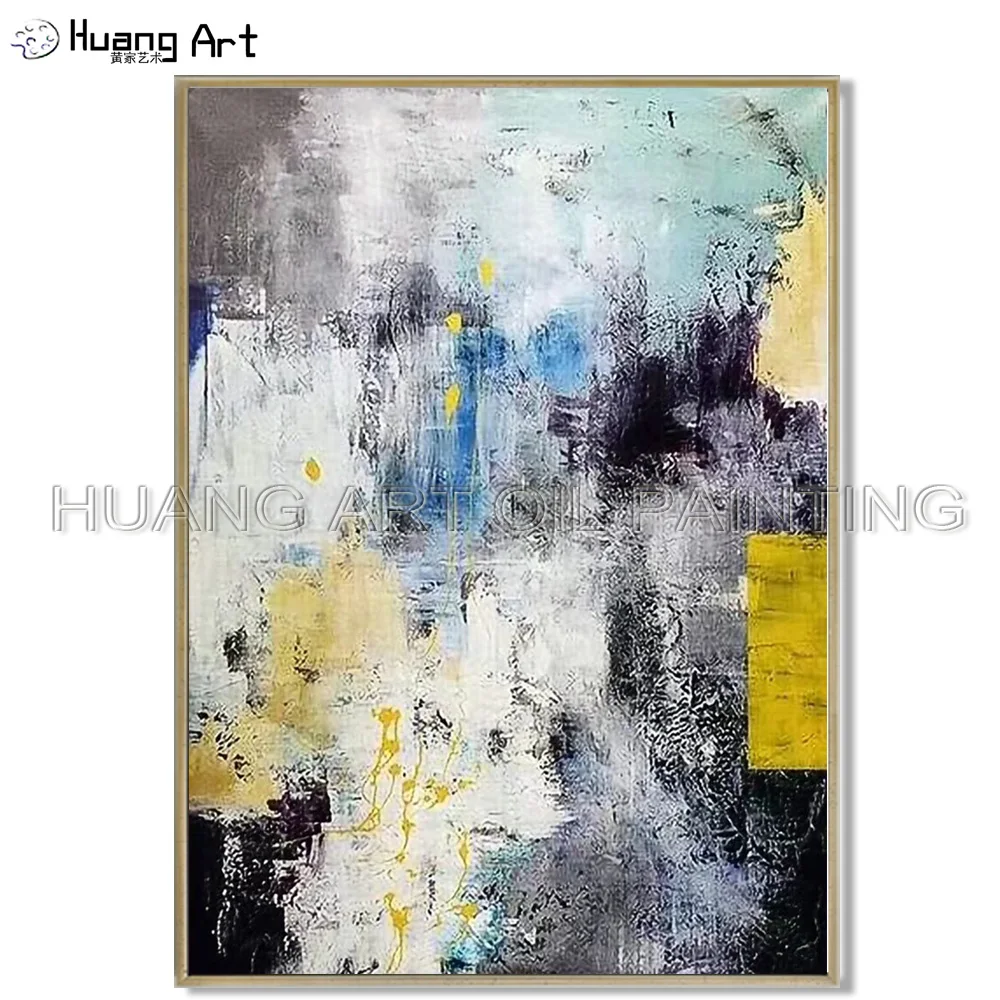 Hand-painted Colorful Abstract Oil Painting On Canvas Hand-painted ...