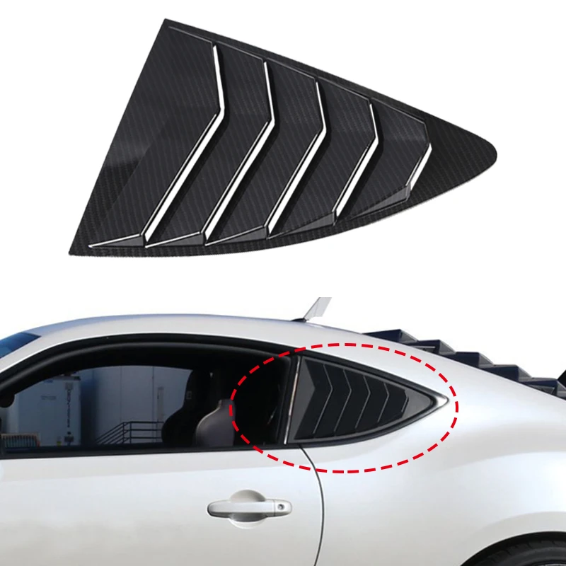 Black Style Rear Quarter Window Louver Abs Fit For 2013-18 Scion Frs ...
