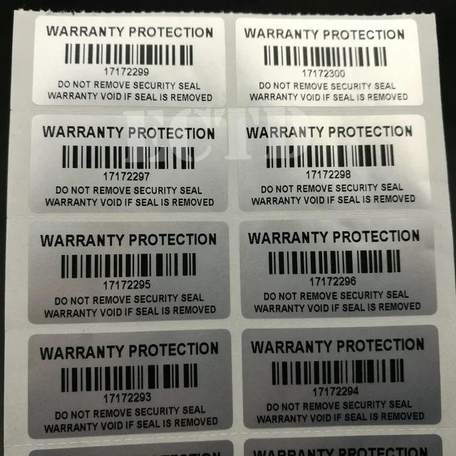 100pcs Warranty Protection Sticker 1.57" x 0.79" ( 40mm x 20mm ...
