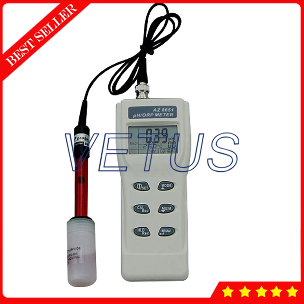 Medidor de PH AZ8651 2 en 1 probador de ORP Monitor de Calidad de Agua medidor de reducción de ...