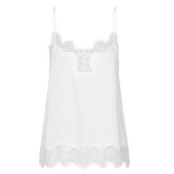 Womens Sexy Lace V Neck Sleeveless Camisole Black White 4 Size On