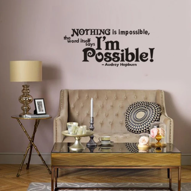 Audrey Hepburn Quotes Nothing Is Impossible Wallpaper