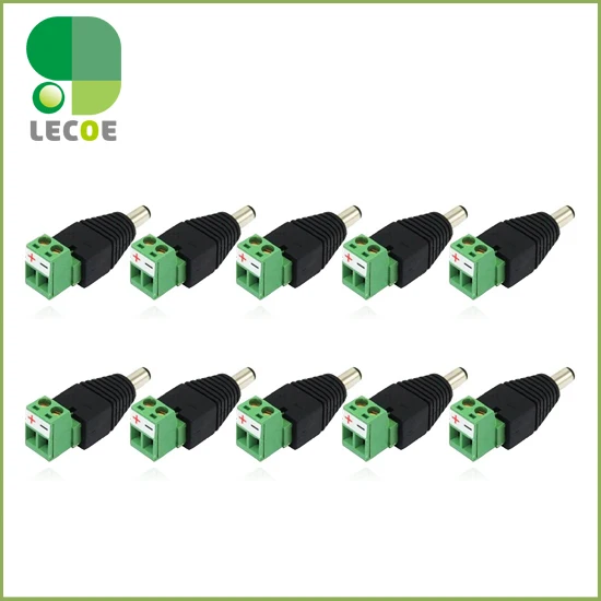 10pcs/lot DC Power Male Jack Plug Connector 5.5/2.1mm For CCTV Cameras ...