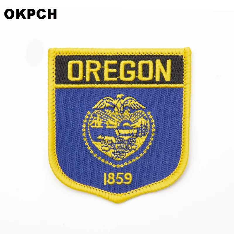U.s.a Oregon State Iron On Patch Embroidered Clothes Patch For Clothing ...