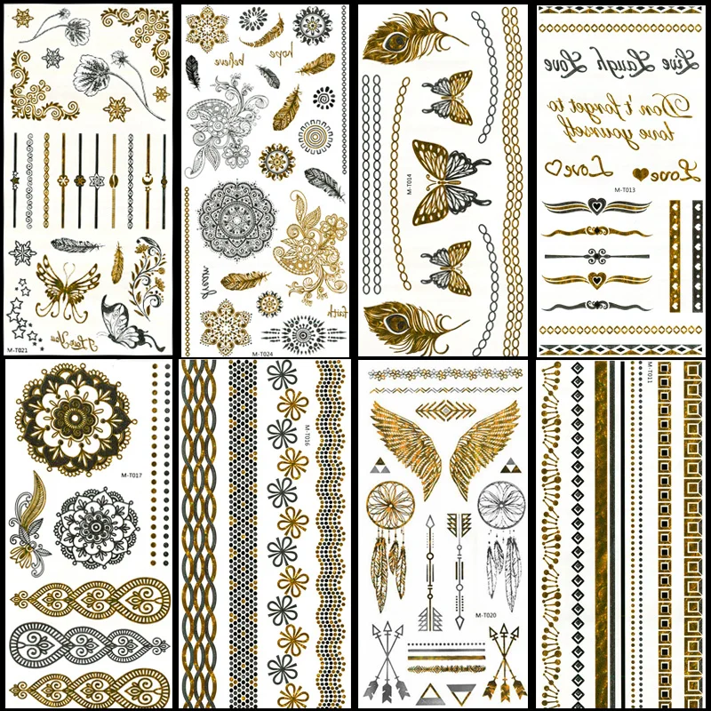 8PCS Beautiful Cute Water Transfer Tattoos Body Art Makeup Cool 3D ...