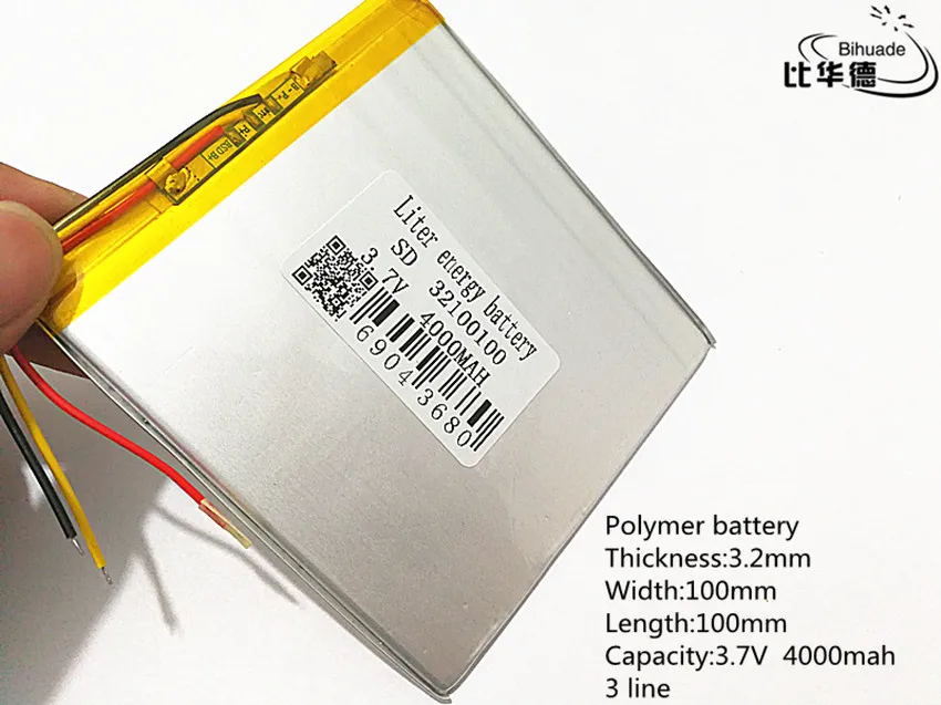 3 line Free Shipping 10pcs/lot Three wire battery.3.7V 4000mah 32100100 ... 3 line Free Shipping 10pcs/lot Three wire battery.3.7V 4000mah 32100100 ...