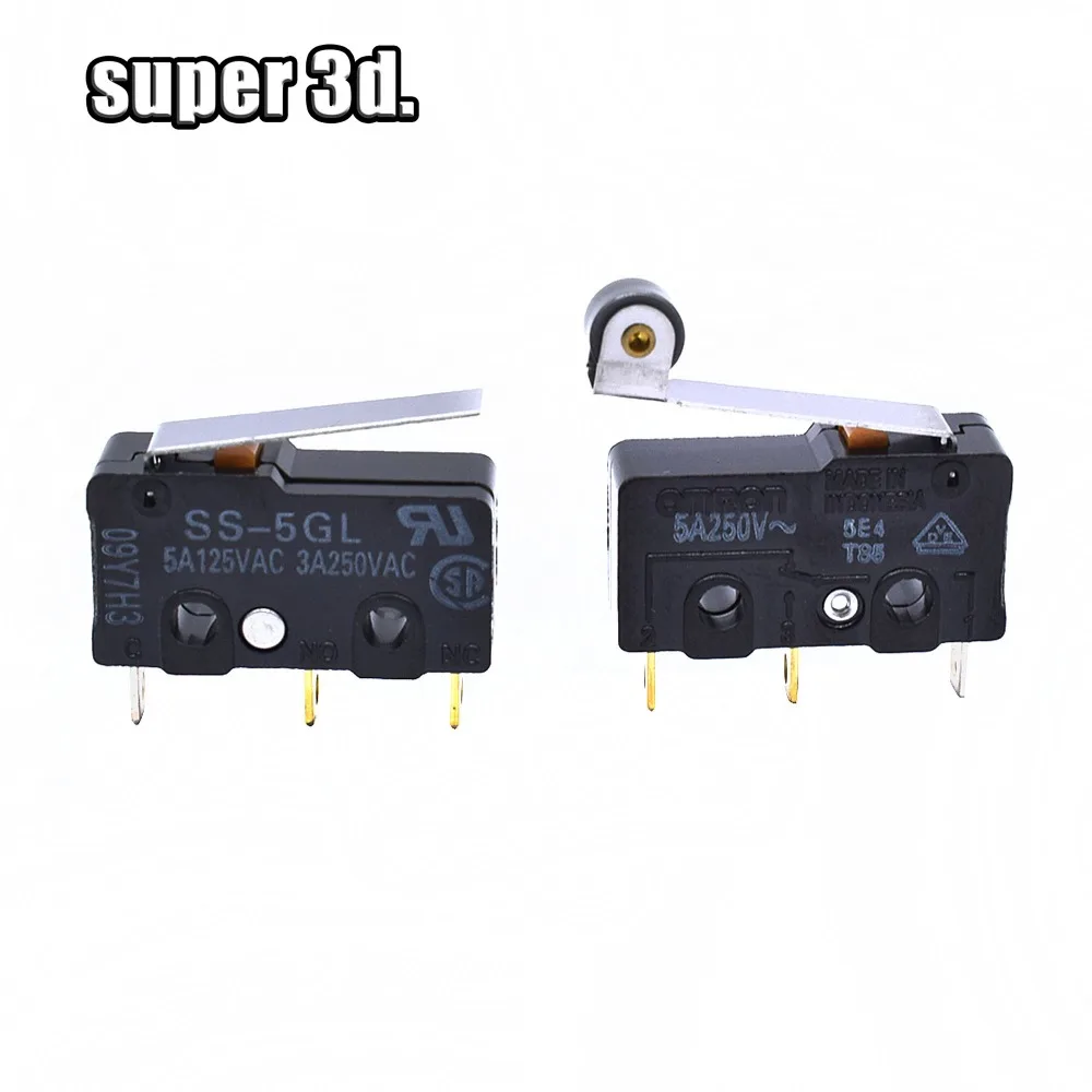 5pcs 3D Printer Ultimaker Limit Micro Switch SS-5GL/SS-5GL-2 5A 125V 1.47N Mouse Button Fretting ...