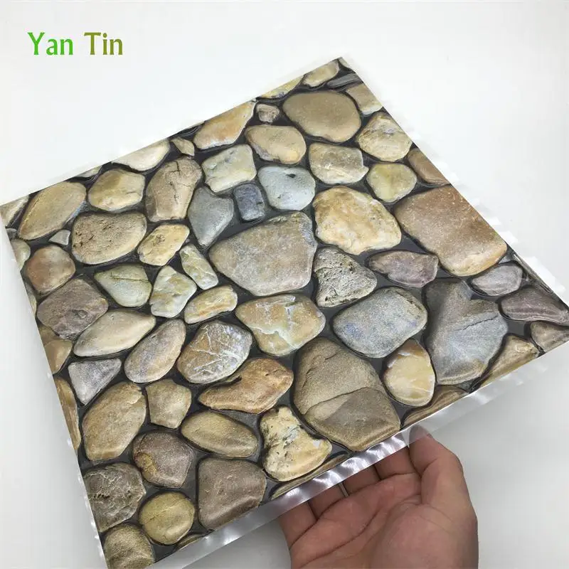 3D Cobblestone Retro Tiles Wall Stickers 30*30cm Home Decor Kitchen ...