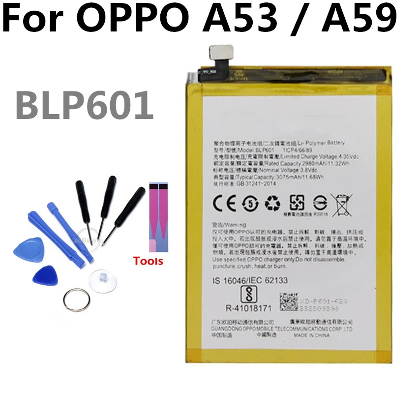 Blp601 For Oppo A53 A53s A59 A59s A59m F1s 3075mah Lithium Battery High Capacit Mobile ...