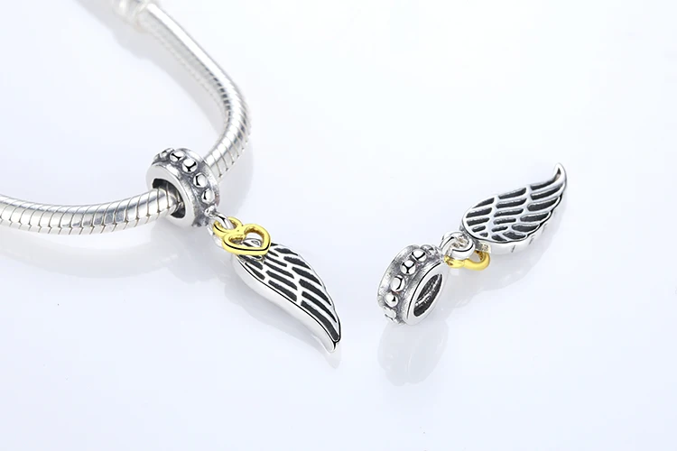2021 Pandora Style 925 Sterling Silver Angel Wing Pendant & Charm Fit ...