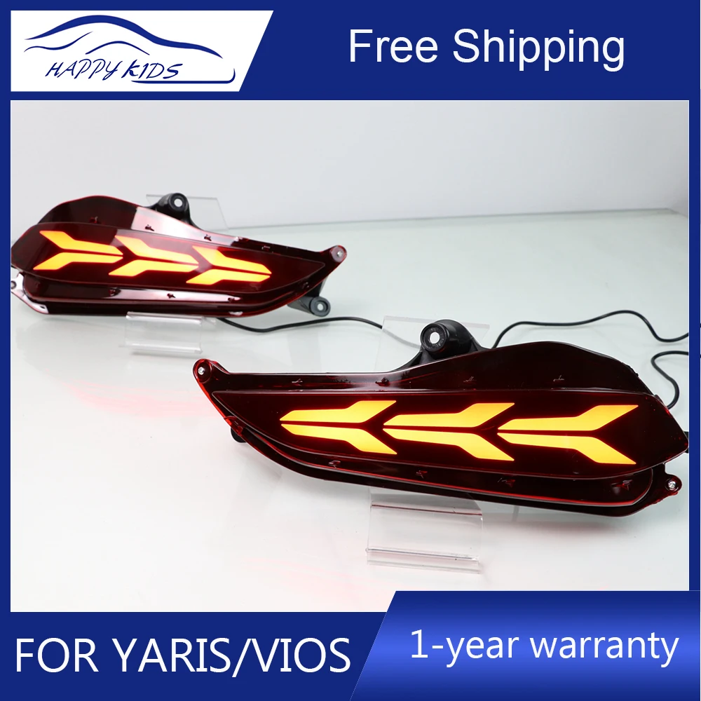 Car styling LED Bumper Lights For Toyota Yaris Ativ Vios 2018 Reflector ...