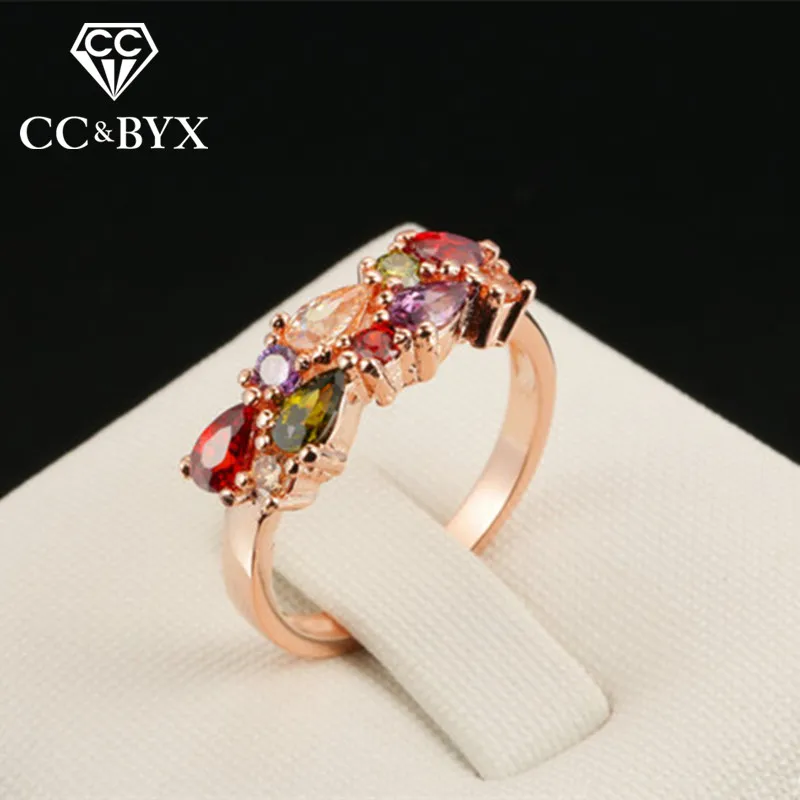 CC-Ring-For-Women-Fashion-Jewelry-Colorful-Champagne-Gold-Color-Bride ...