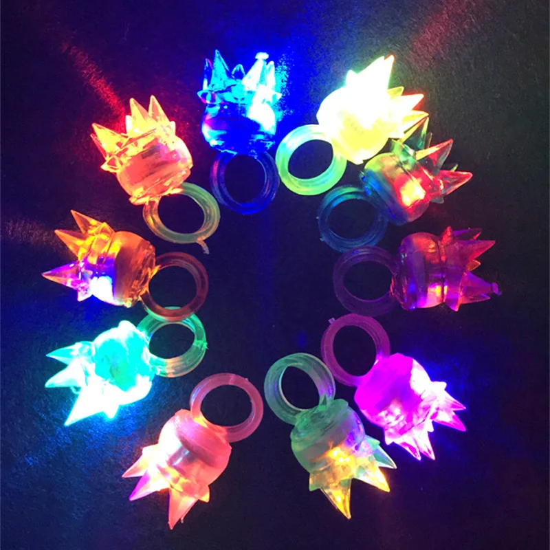 Crown Creative Women Mens Ring Luminous Rings for Children Toy Ring ...