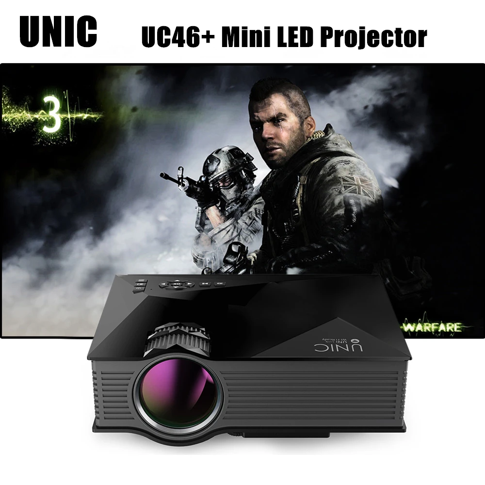Unic Uc46+ Mini Simplified Micro Led Projector Wireless Wifi Full Hd Video Home Cinema Proyector ...