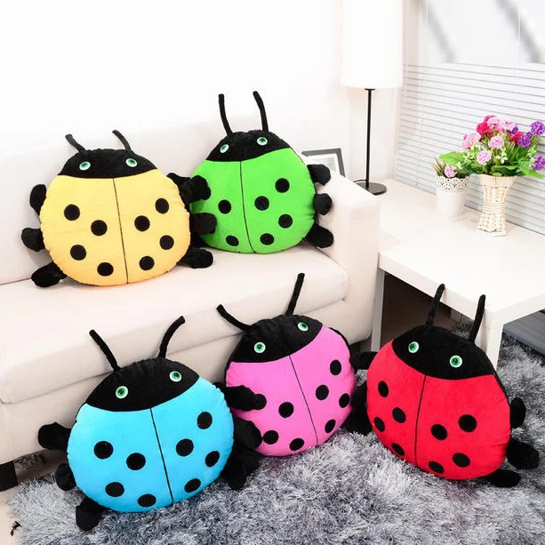 BSTAOFY Dropshipping 45*45cm New Soft Ladybug Stuffed Animals Beetle ...