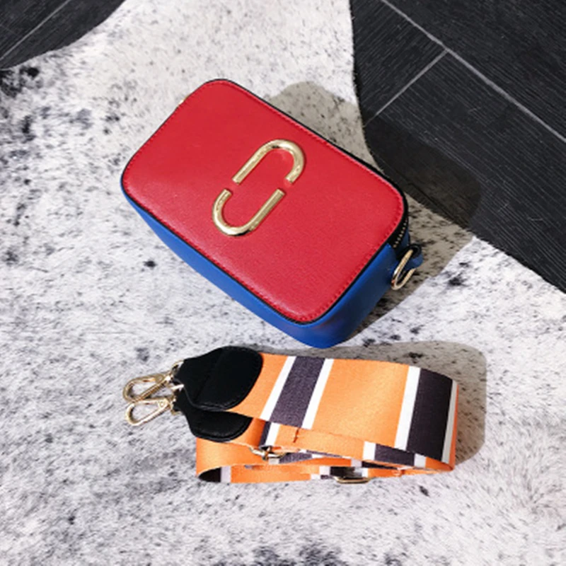 New Female Bag Fashion Trend Hit Color Double Zipper Color Shoulder And