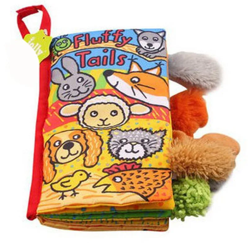 HIINST Kids Animal Tails Cloth Book Baby Toy Cloth Development Books ...