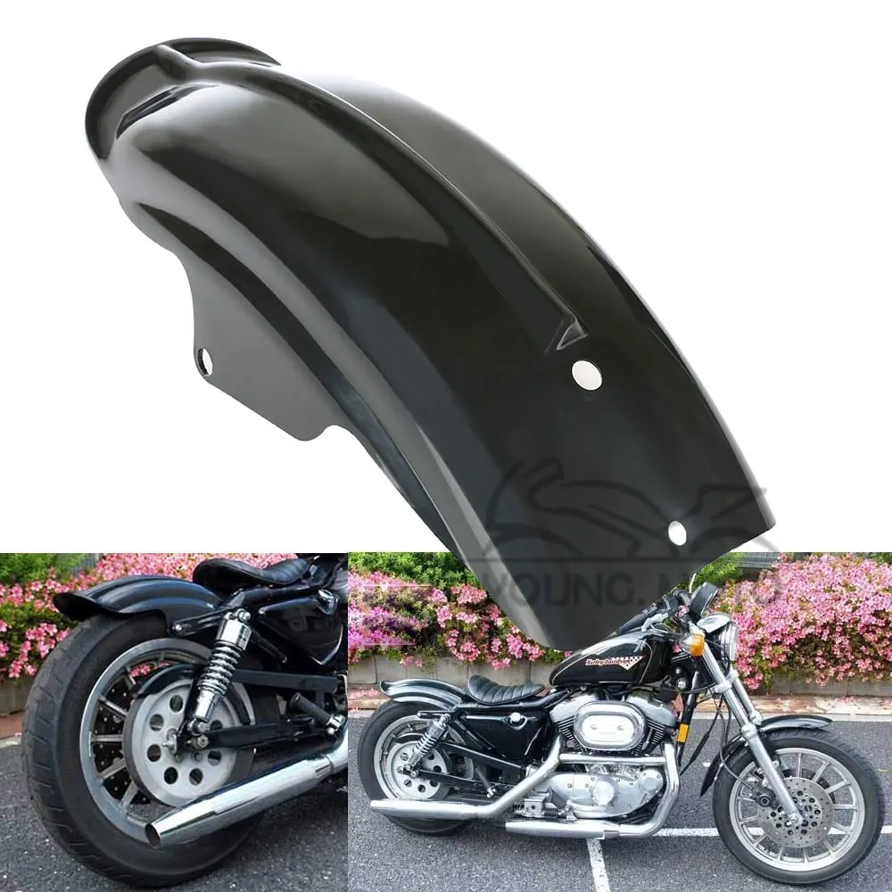 Black Rear Fender Splash Mudguard For Harley Sportster Xl 883 / 1200 ...