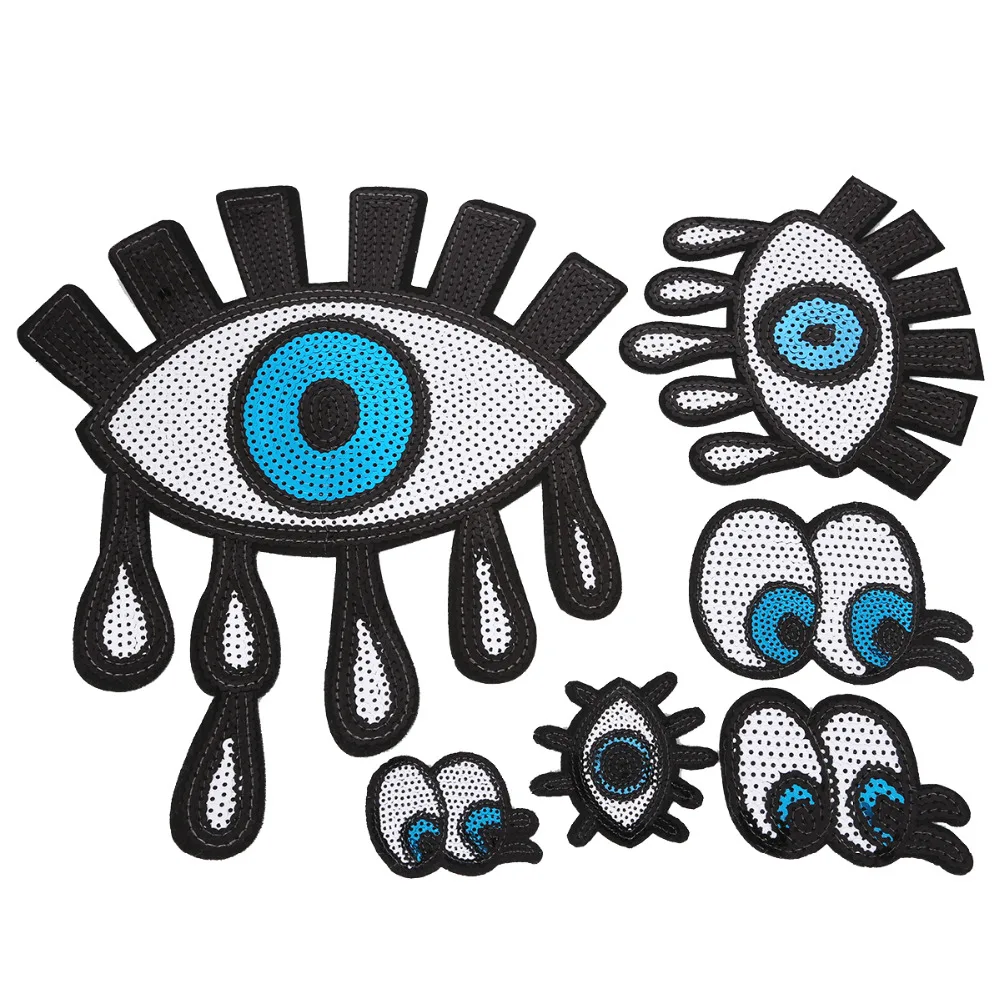 New Arrival 8Pcs Eyes Stripes On Clothes Embroidered For Clothes Badges ...