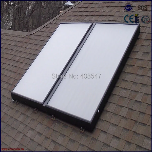 split high pressure blue titanium flat panel solar thermal collector ...
