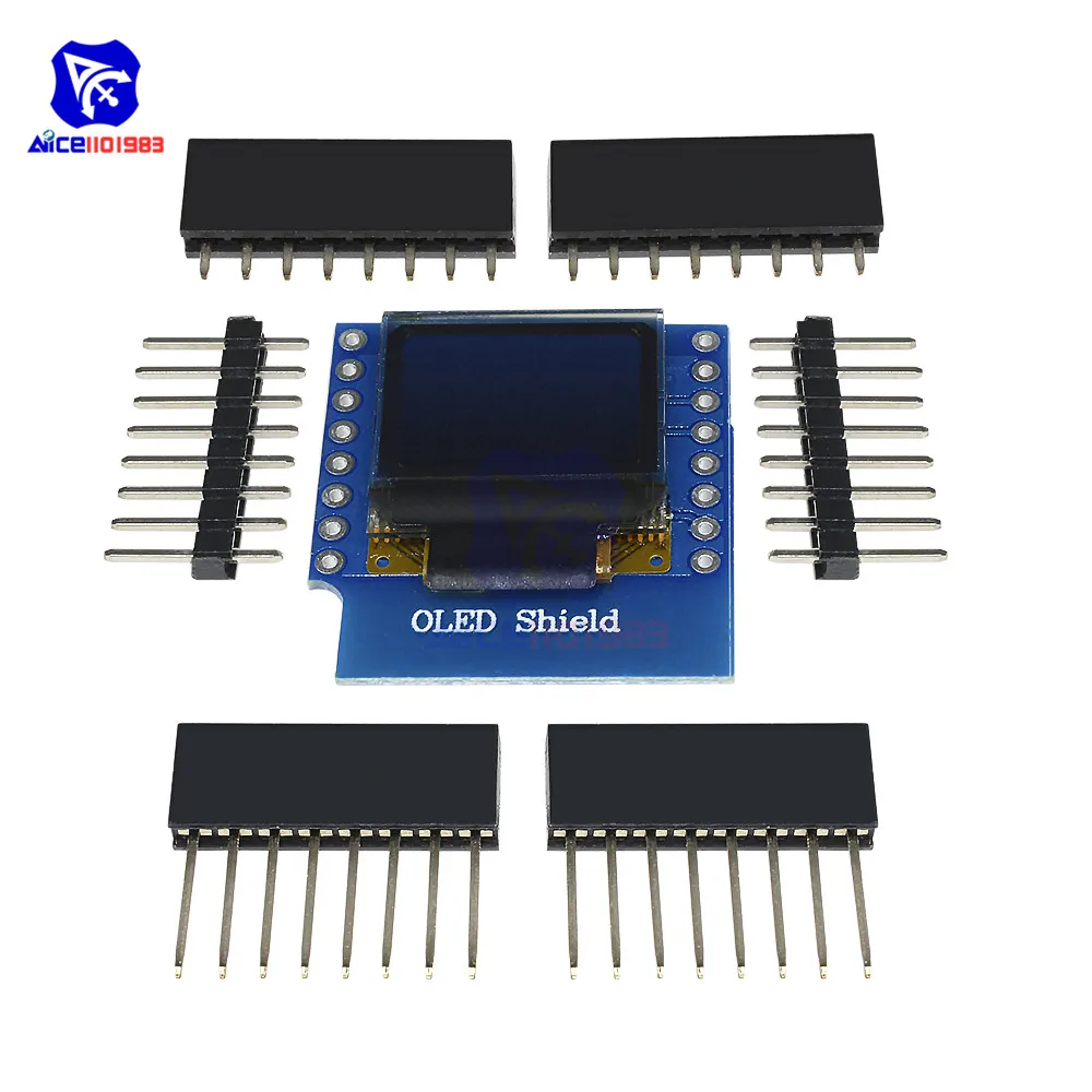 0.66 polegada 64x48 oled display lcd escudo para arduino wemos d1 mini ...