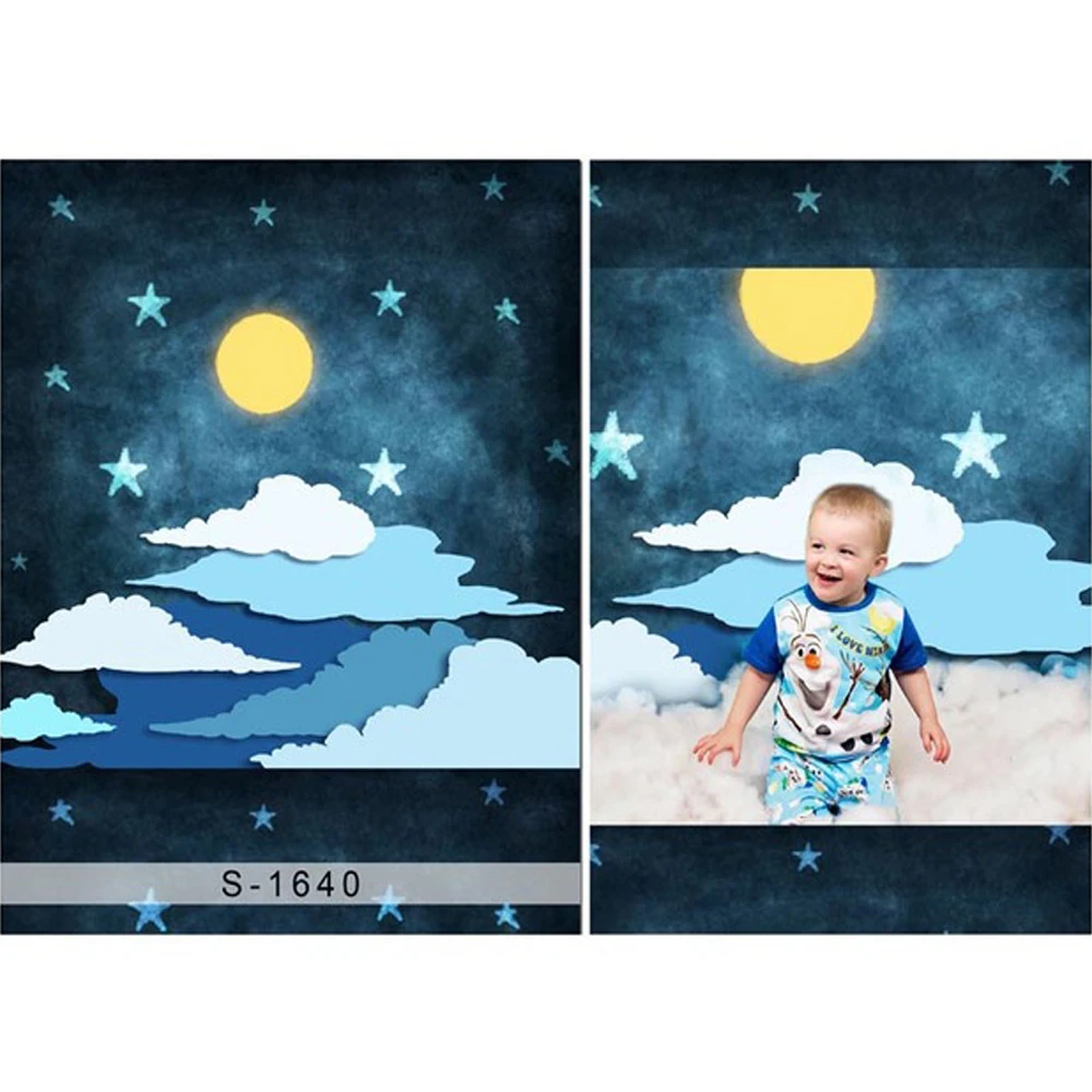 Blue Sky White Clouds Baby Pilot Photography Backdrop - rettribal