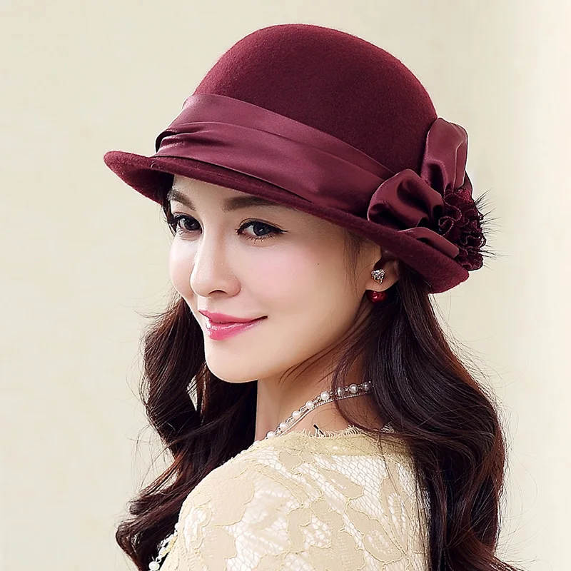 Aliexpress.com : Buy Women's Fedora Hat Girls Fascinator Church Cap ...