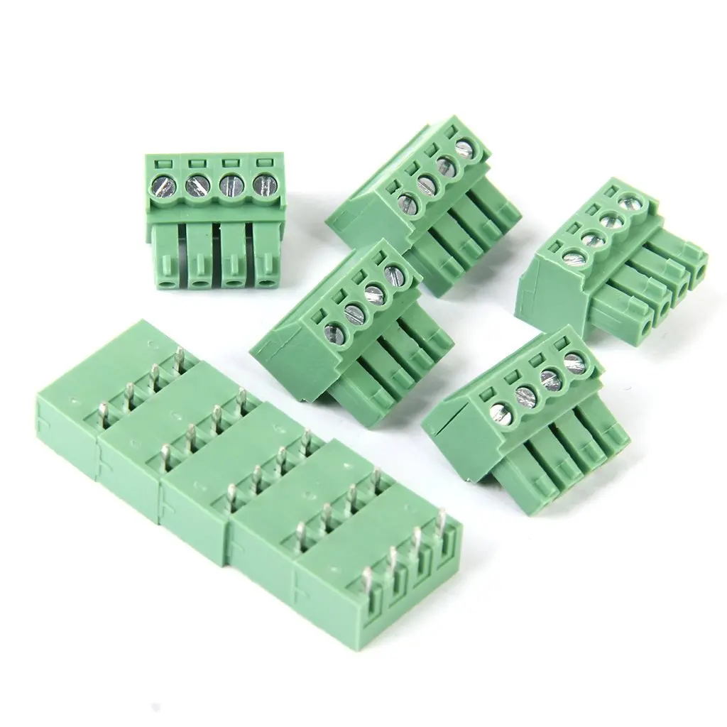 5 pieces 4 pin connector with screw terminals PCB mounting DT-in ... 5 pieces 4 pin connector with screw terminals PCB mounting DT-in ...