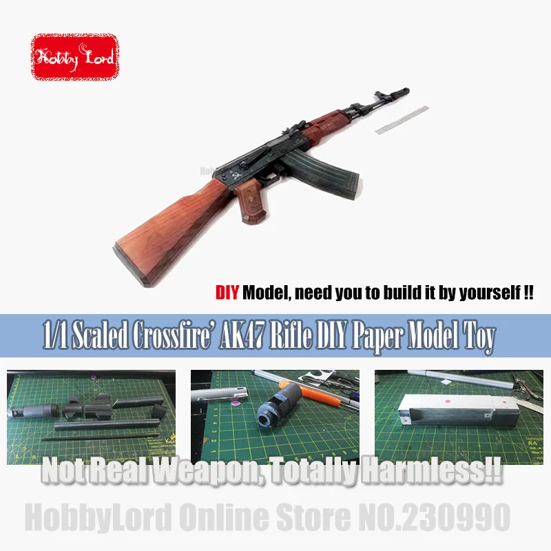 Original 2017 New Scaled Cross Fire AK47 3D Paper Model Simulation ...