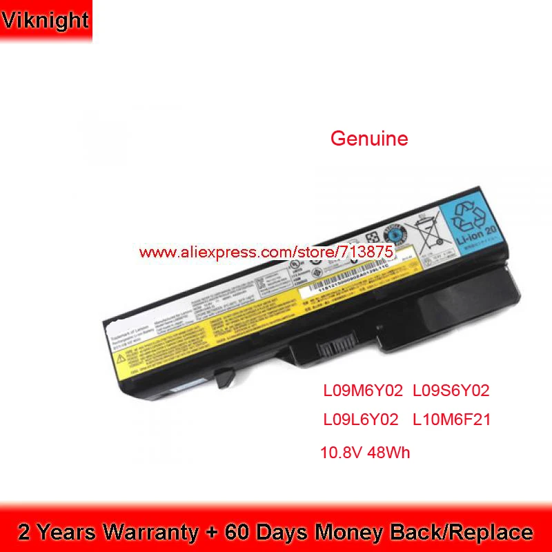 Genuine L09S6Y02 Laptop Battery for Lenovo IdeaPad G460 Series L09C6Y02 ...