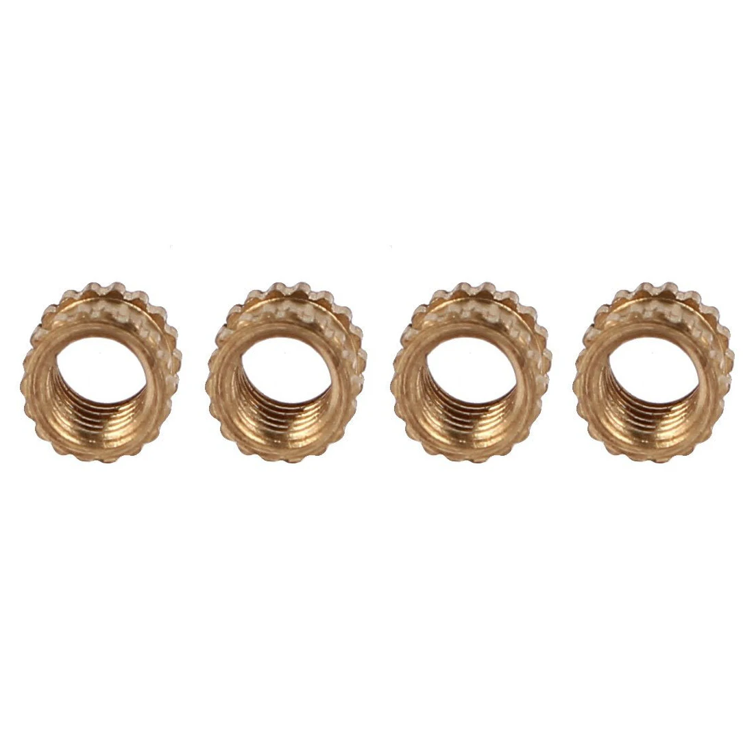 100PCS M3 x 3mm Female Thread Brass Knurled Threaded Insert Embedment ...